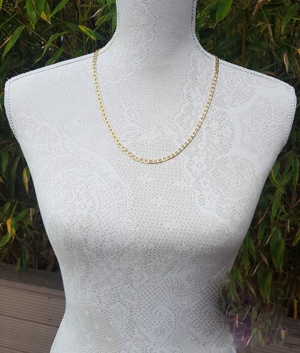 Men's 9ct Yellow Gold 4.8mm Anchor Rambo Style Chain Necklace 24"