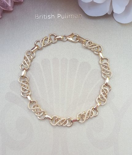 9ct Yellow Gold Celtic Bracelet 7.5 Chains of Gold