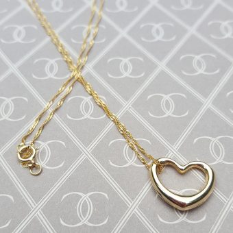 Floating Heart Necklace in Solid 9ct White Yellow or Rose Gold