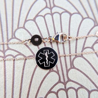 Personalised 9ct Yellow White or Rose Gold Disc Bracelet