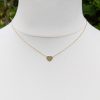 Personalised 9ct Yellow Gold Miniature Heart Tag Necklace