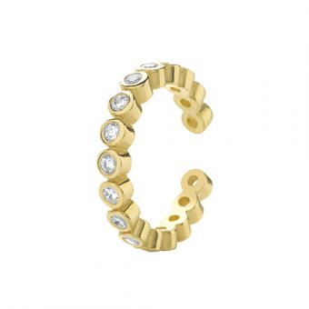 Sparkling 9ct Yellow Gold Dainty Ear Cuff Wrap